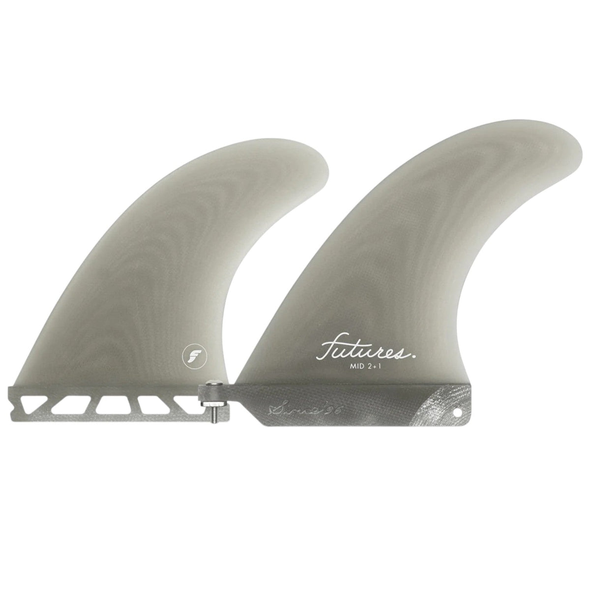 Futures Mid 2+1 Fibreglass Set - Smoke– The Surfboard Studio