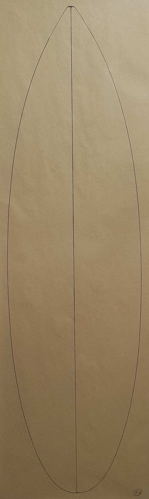 Shortboard Template #23 5'10" x N 12 1/2" x C 19 1/8" x T 15 1/4"– The ...